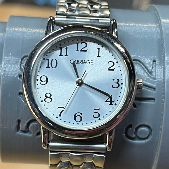 Timex | Accessories | 325 Carriage Watch Women Silver Tone Petite Dial ...